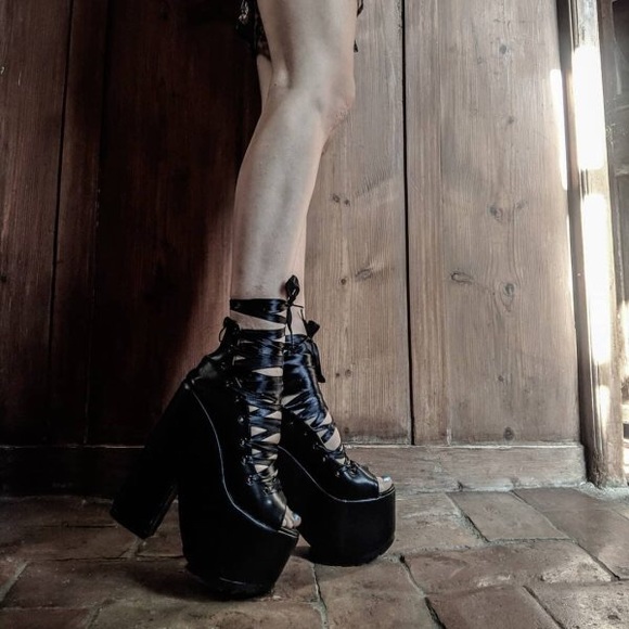 YRU | Shoes | Yru Black Dream Ballet Bae Platform Shoes | Poshmark